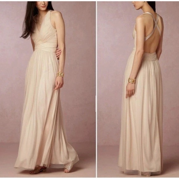 Hitherto | Dresses | Bhldn Hitherto By Anthropologie Cream Tulle Maxi ...